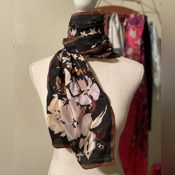 Jones New York | Accessories | Vintage Jones New York Silk Scarf | Poshmark